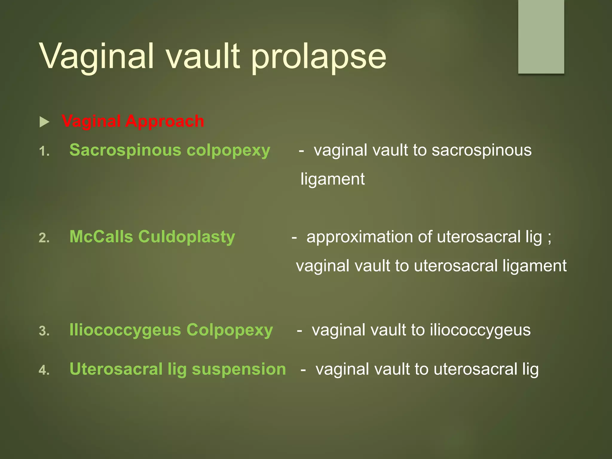 Pelvic organ prolapse – Management | PPTX
