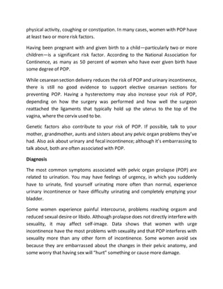 Pelvic organ prolapse | DOCX