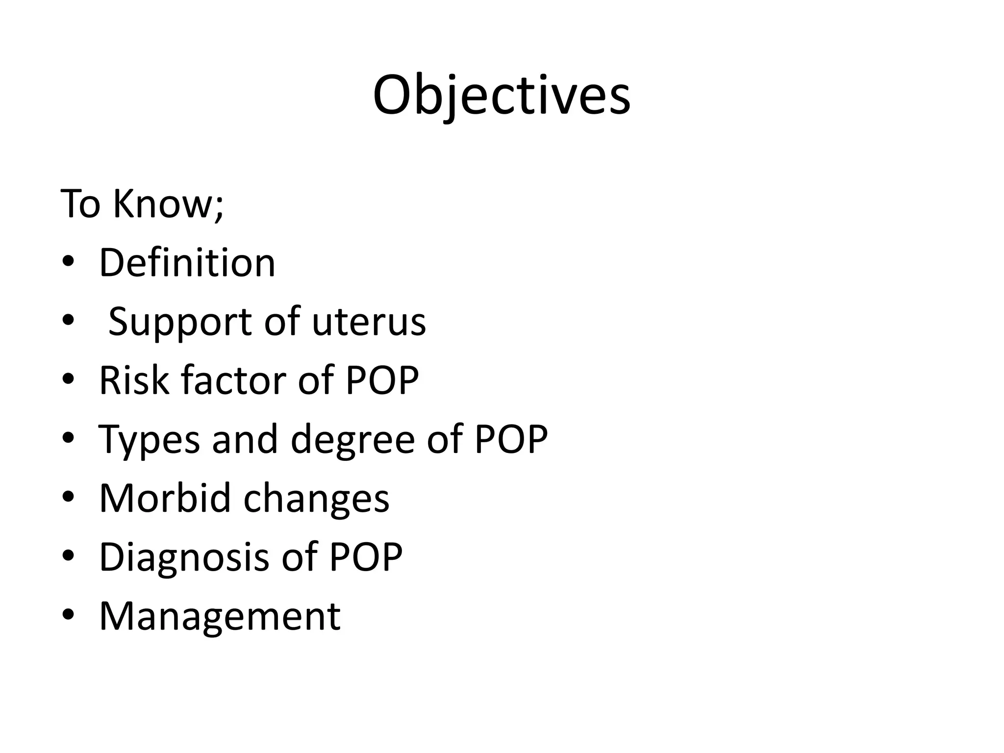 Pelvic organ prolapse | PPT
