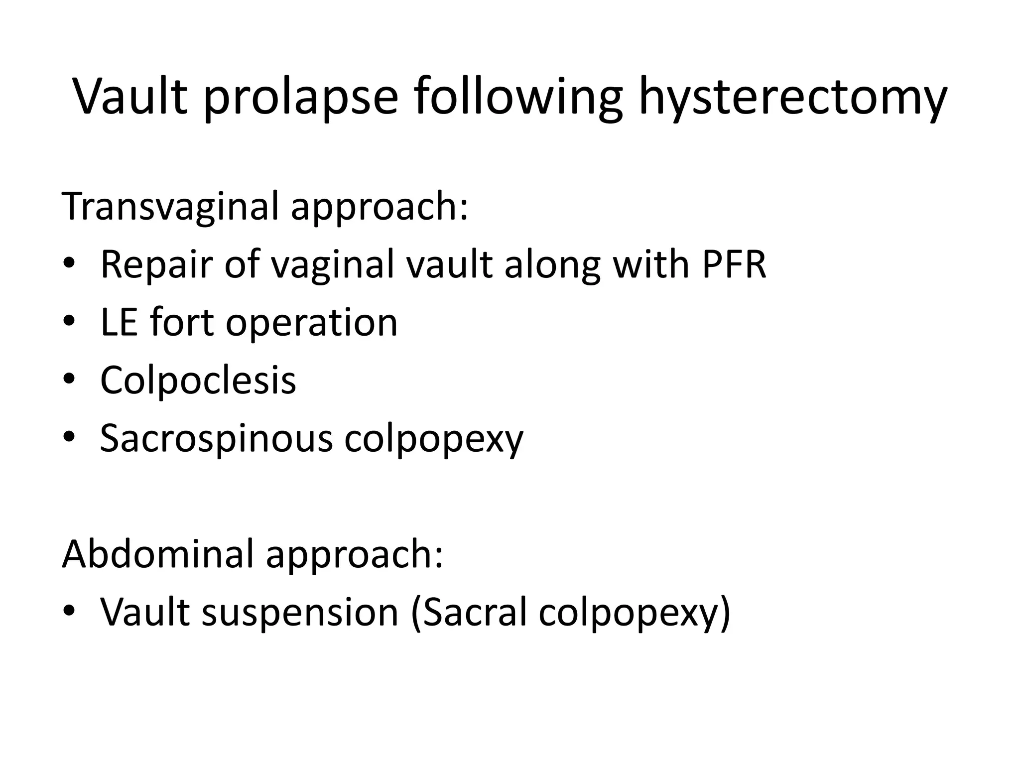 Pelvic organ prolapse | PPT