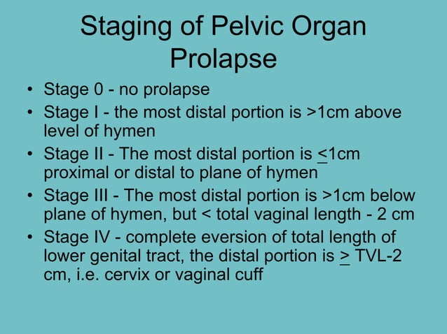 Pelvic organ prolapse | PPT