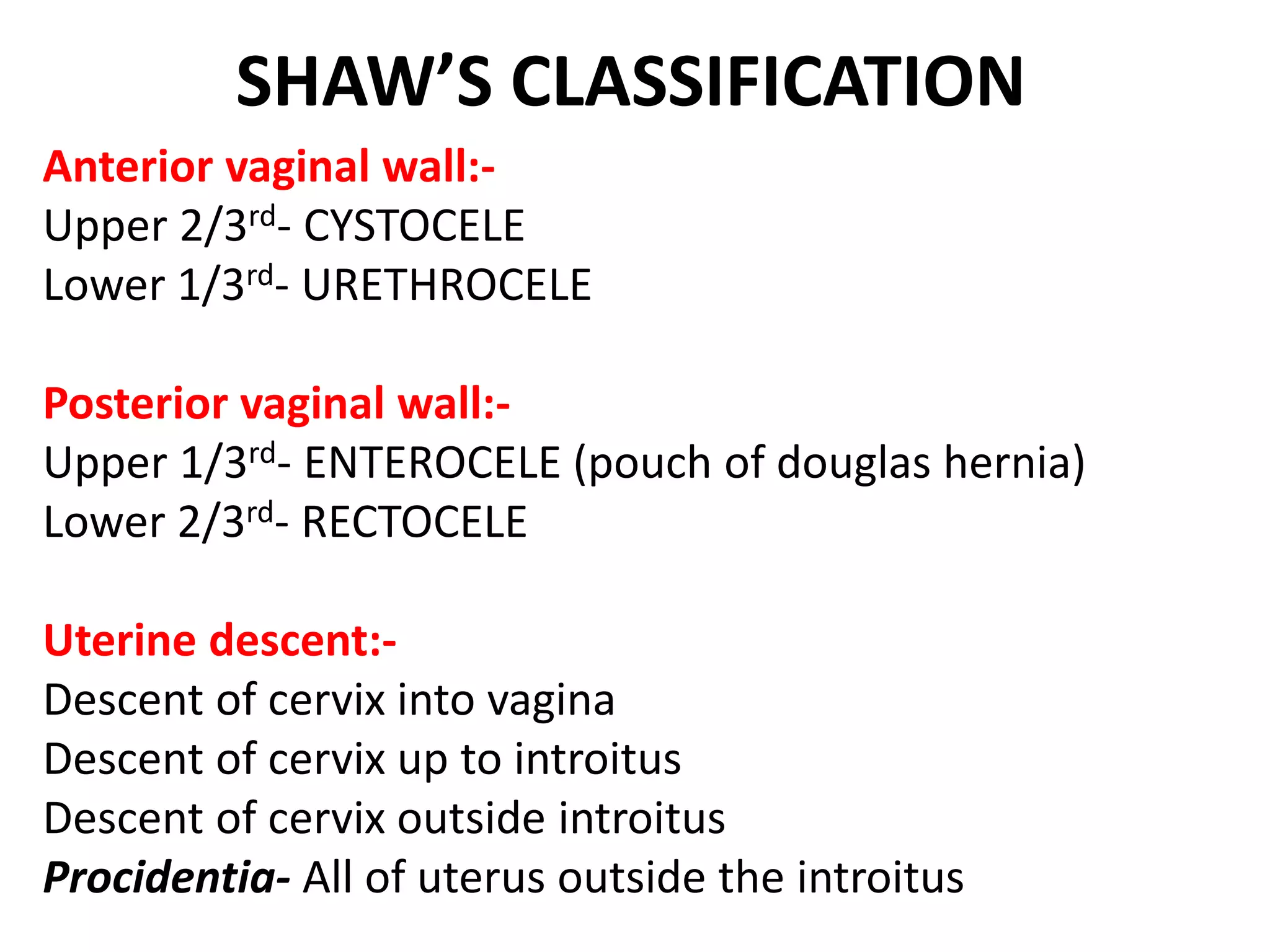 Pelvic organ prolapse | PPT