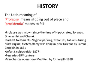 Pelvic organ prolapse | PPTX