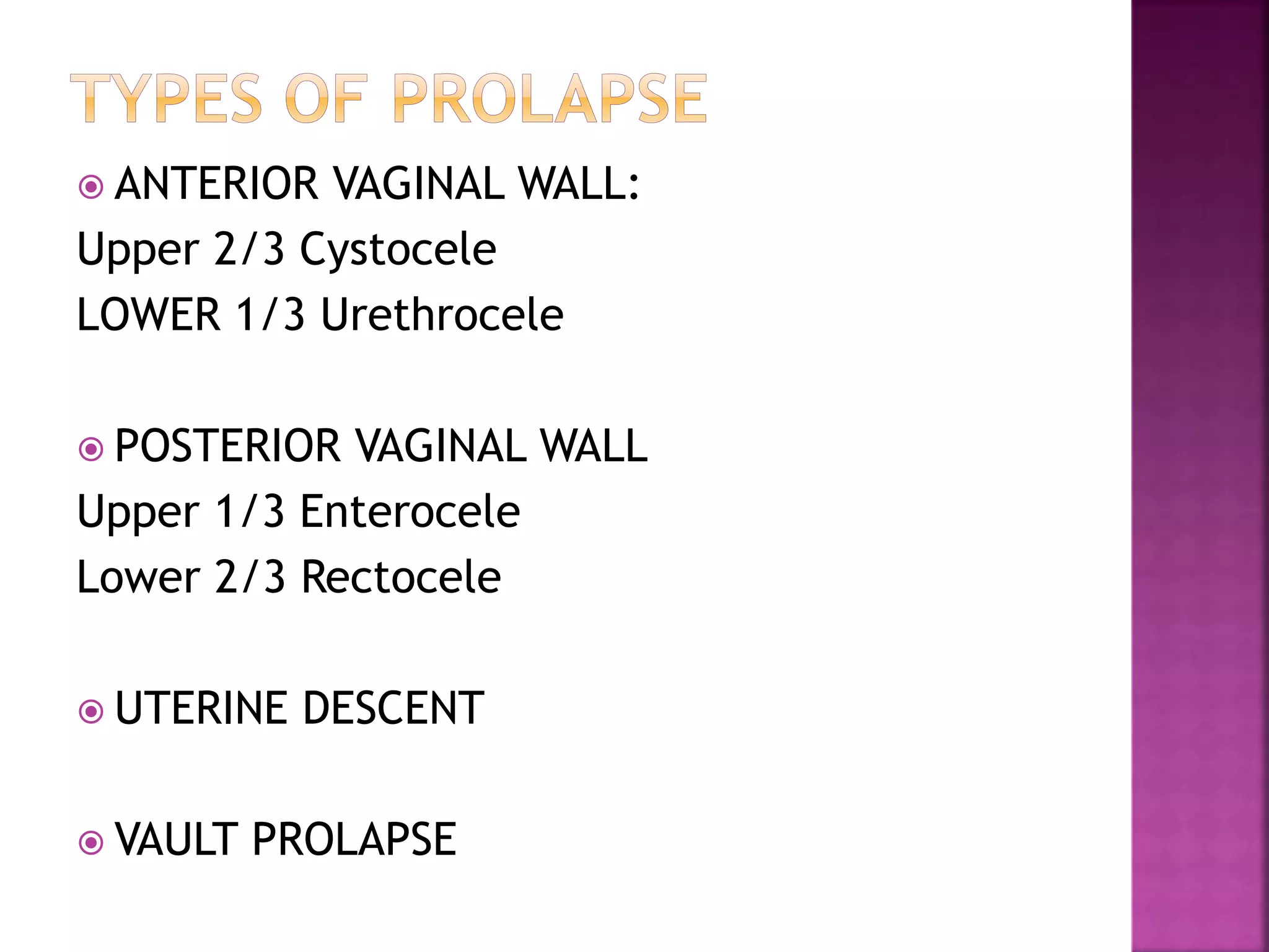 Pelvic organ prolapse | PPTX