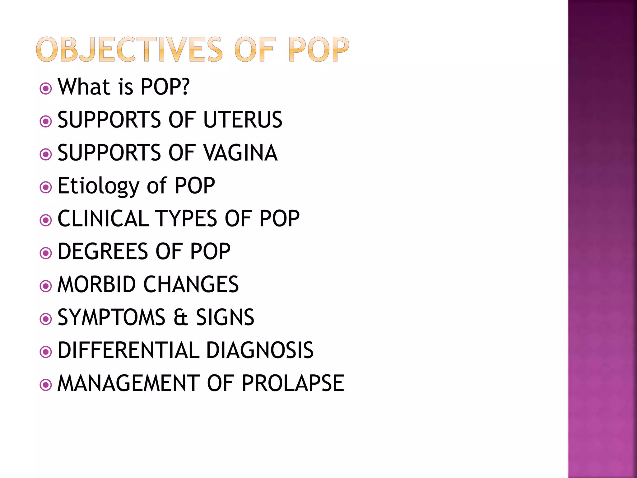 Pelvic organ prolapse | PPTX