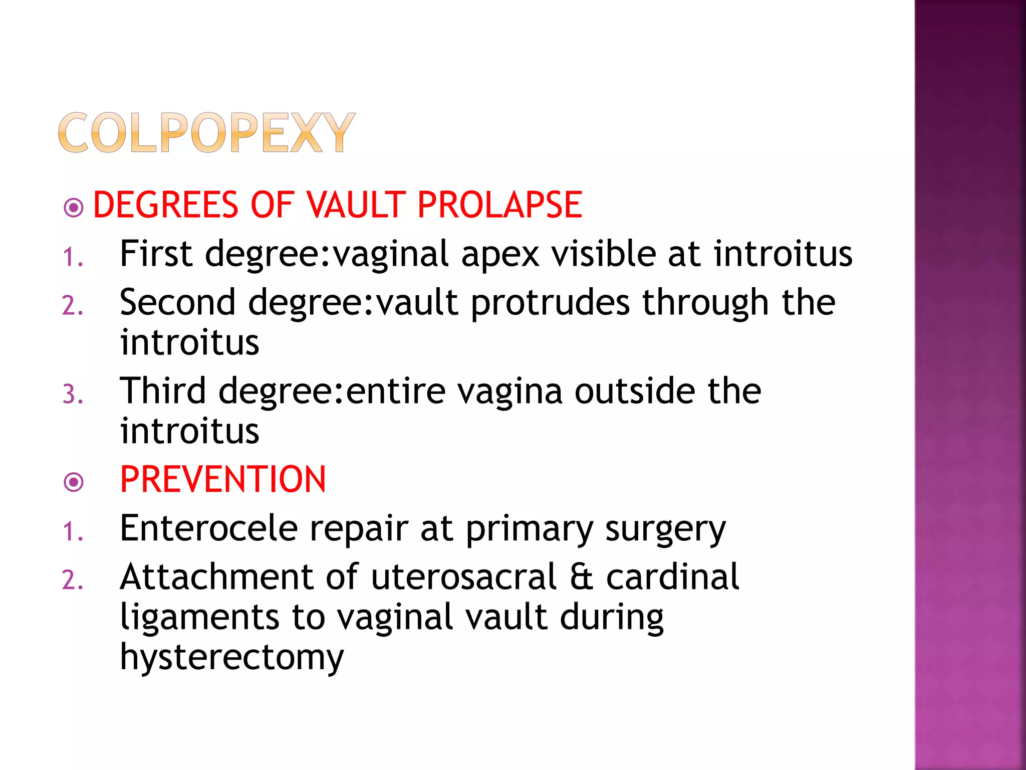 Pelvic organ prolapse | PPTX