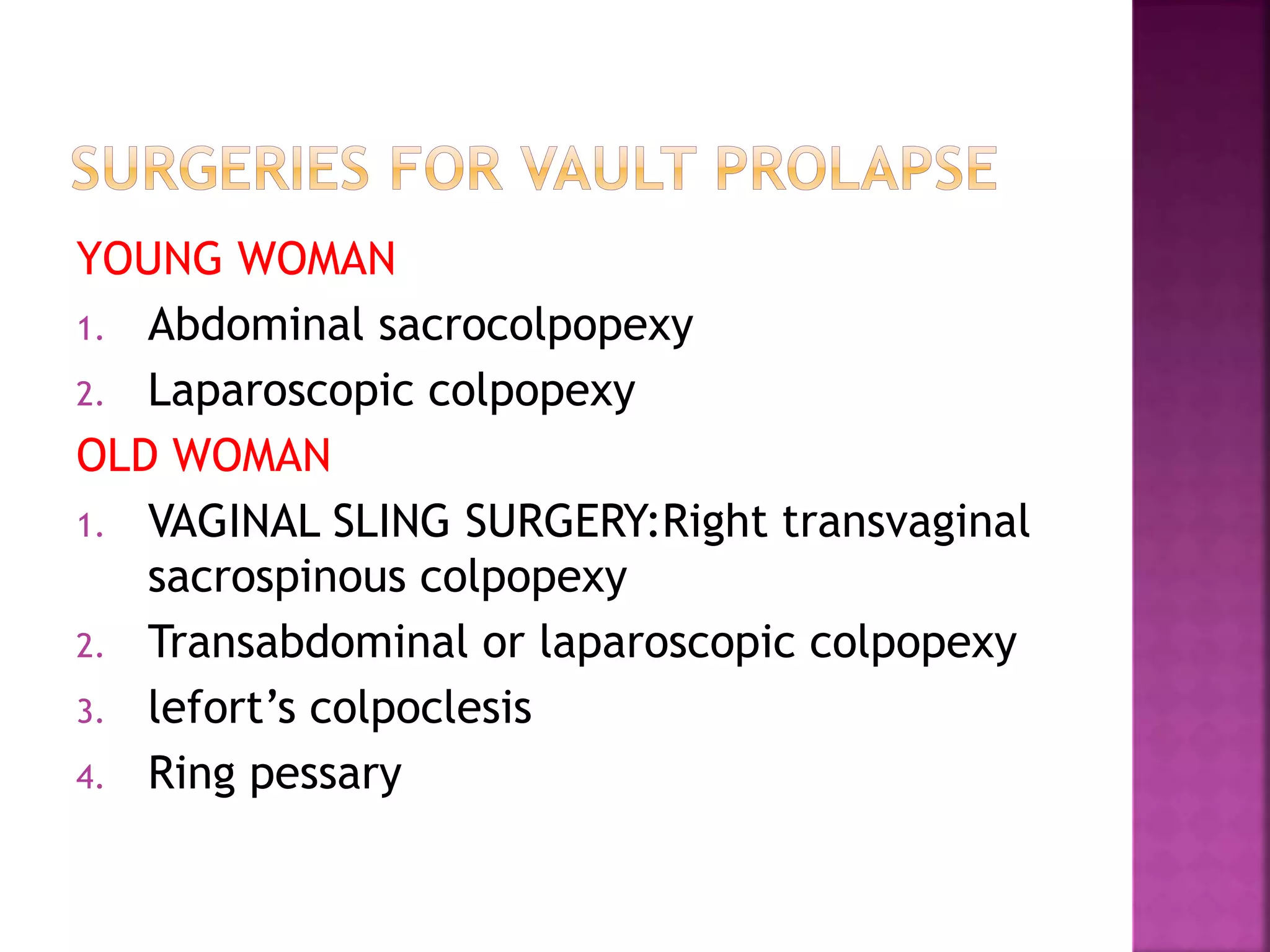 Pelvic organ prolapse | PPTX