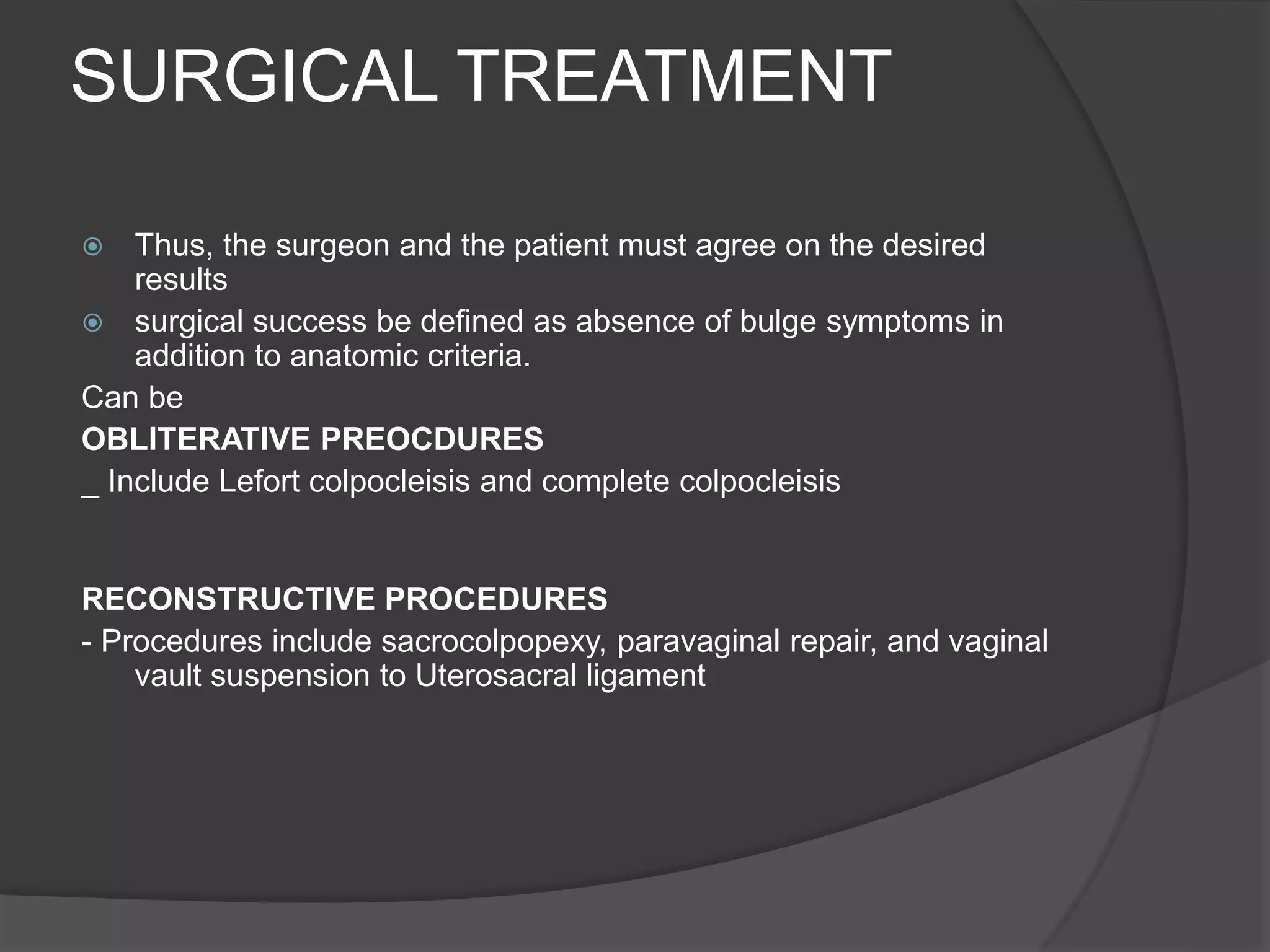 Pelvic organ prolapse | PPTX