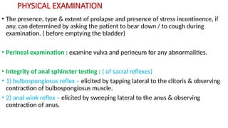 PELVIC ORGAN PROLAPSEAbout anatomy, diagnosis and management of pelvic ...