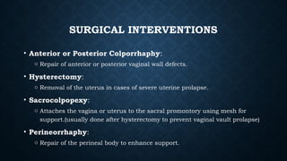 Pelvic organ prolapse in womens health physiotherapy | PPTX | Sexual ...