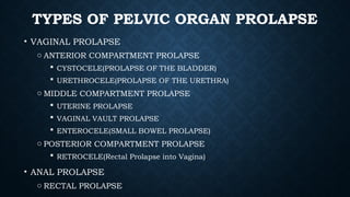 Pelvic organ prolapse in womens health physiotherapy | PPTX