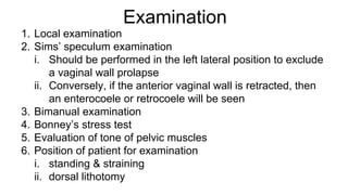 Pelvic organ prolapse with sui | PPTX