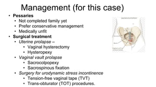 Pelvic organ prolapse with sui | PPTX