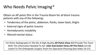 Adult Orthopedic Imaging Mastery Project - Pelvic Ring Fractures | PPTX