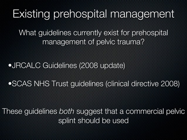 Pelvic splinting | PPT