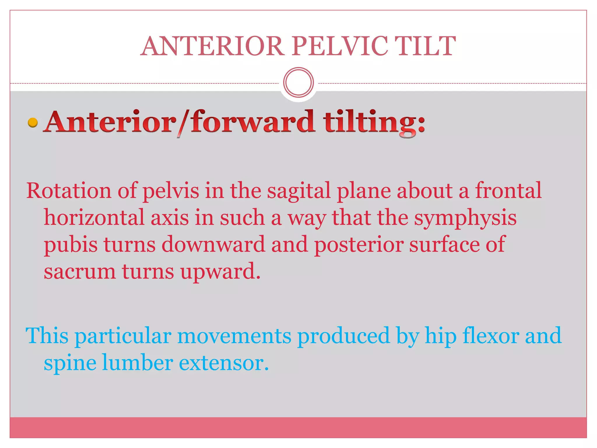 Pelvic Tilt | PPTX
