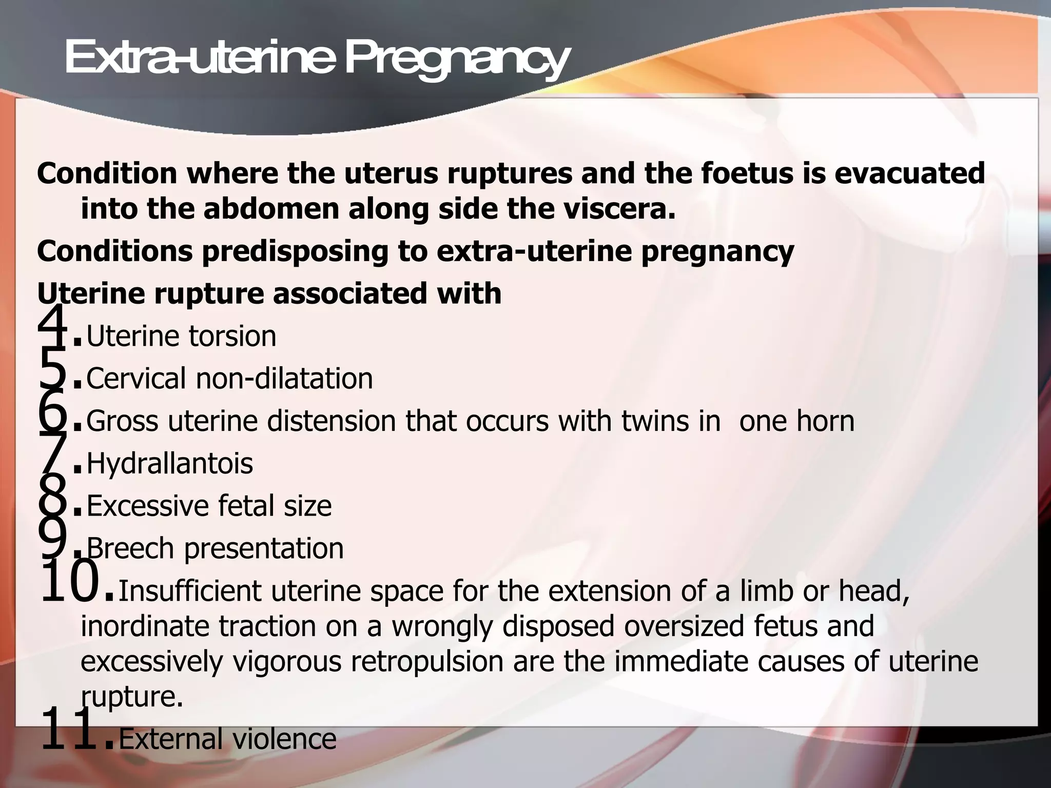 Pelvimetry, pelvic abnormalities,congenital defects of female rep.tract ...
