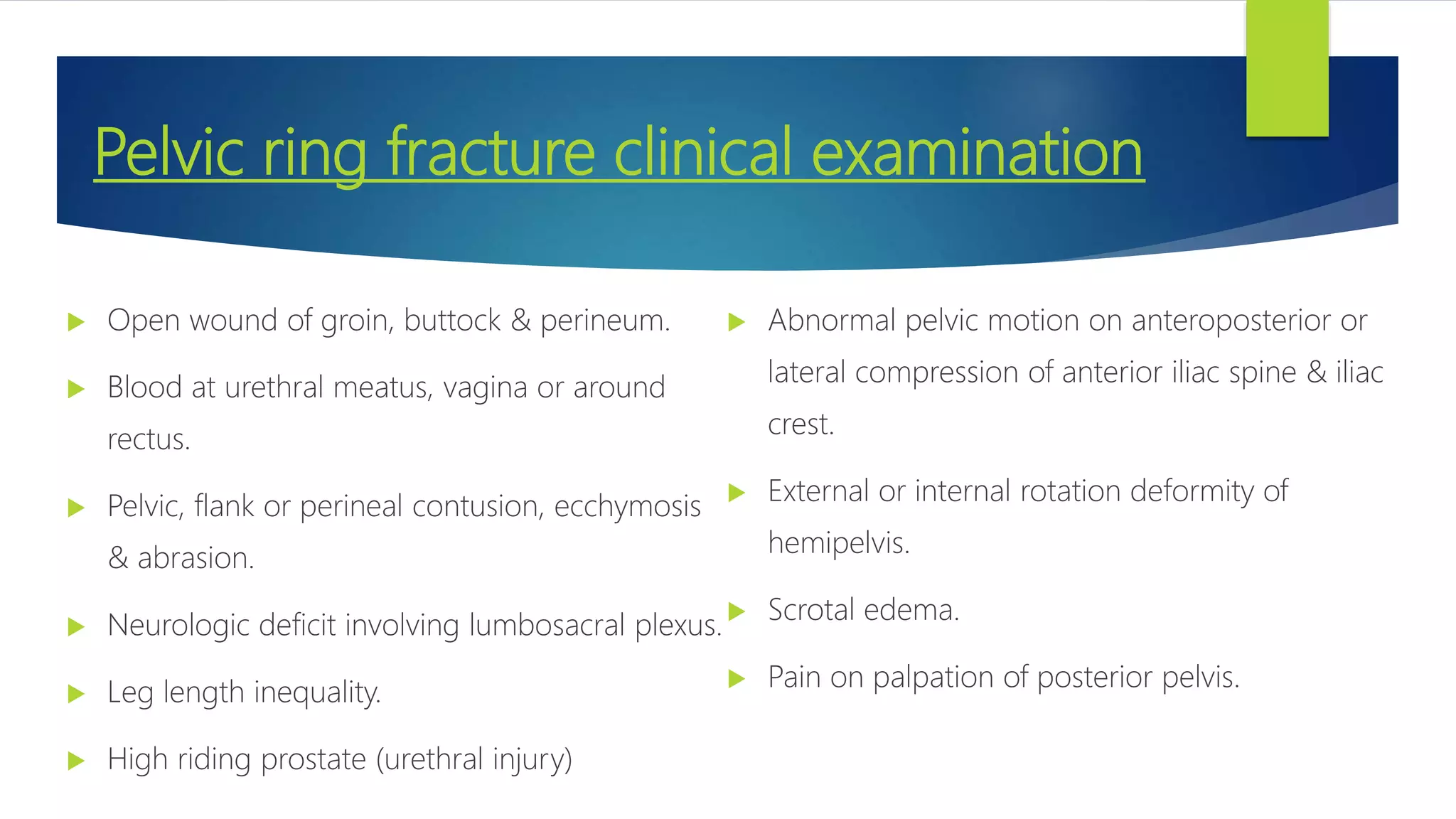Pelvis fracture dislocation | PPTX