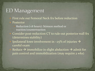 Posterior Hip Dislocation | PPTX