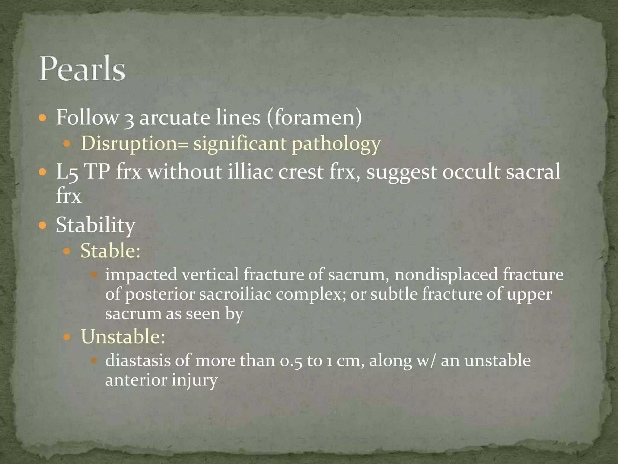 Sacral Fracture | PPTX