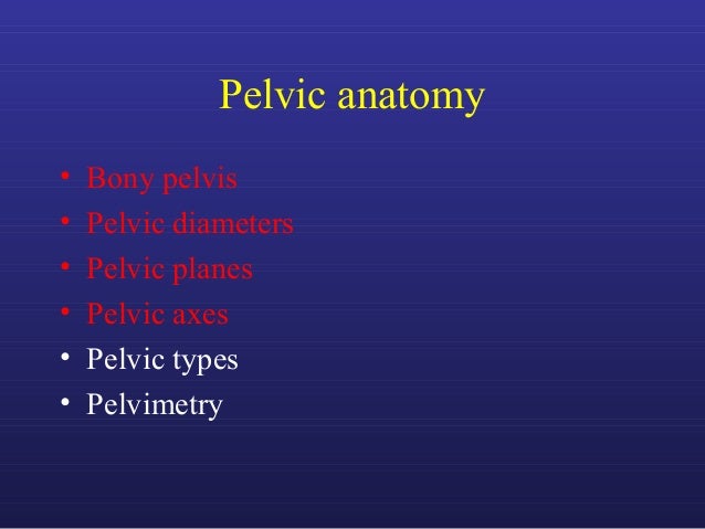 Pelvis and pelvimetry