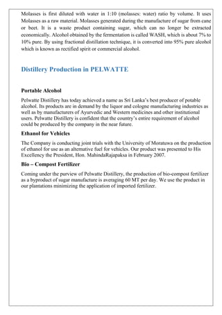 Pelwatte distillery | PDF