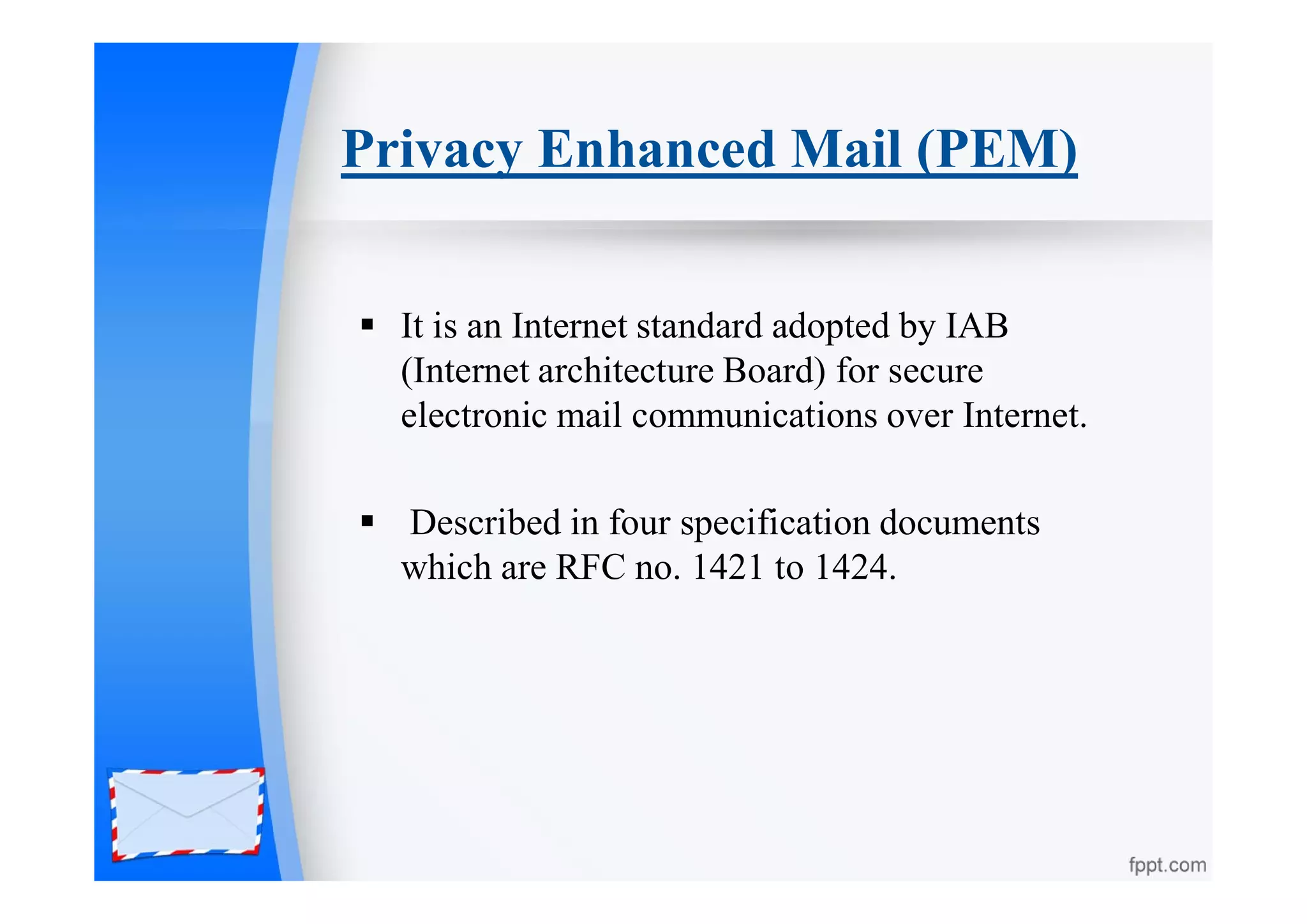 Privacy Enhanced Mail (PEM) | PDF