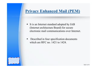 Privacy Enhanced Mail (PEM) | PDF