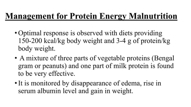 Protein Energy Malnutrition (PEM) | PPTX | Nutrition | Healthy Living