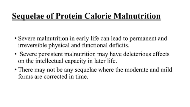Protein Energy Malnutrition (PEM) | PPTX | Nutrition | Healthy Living