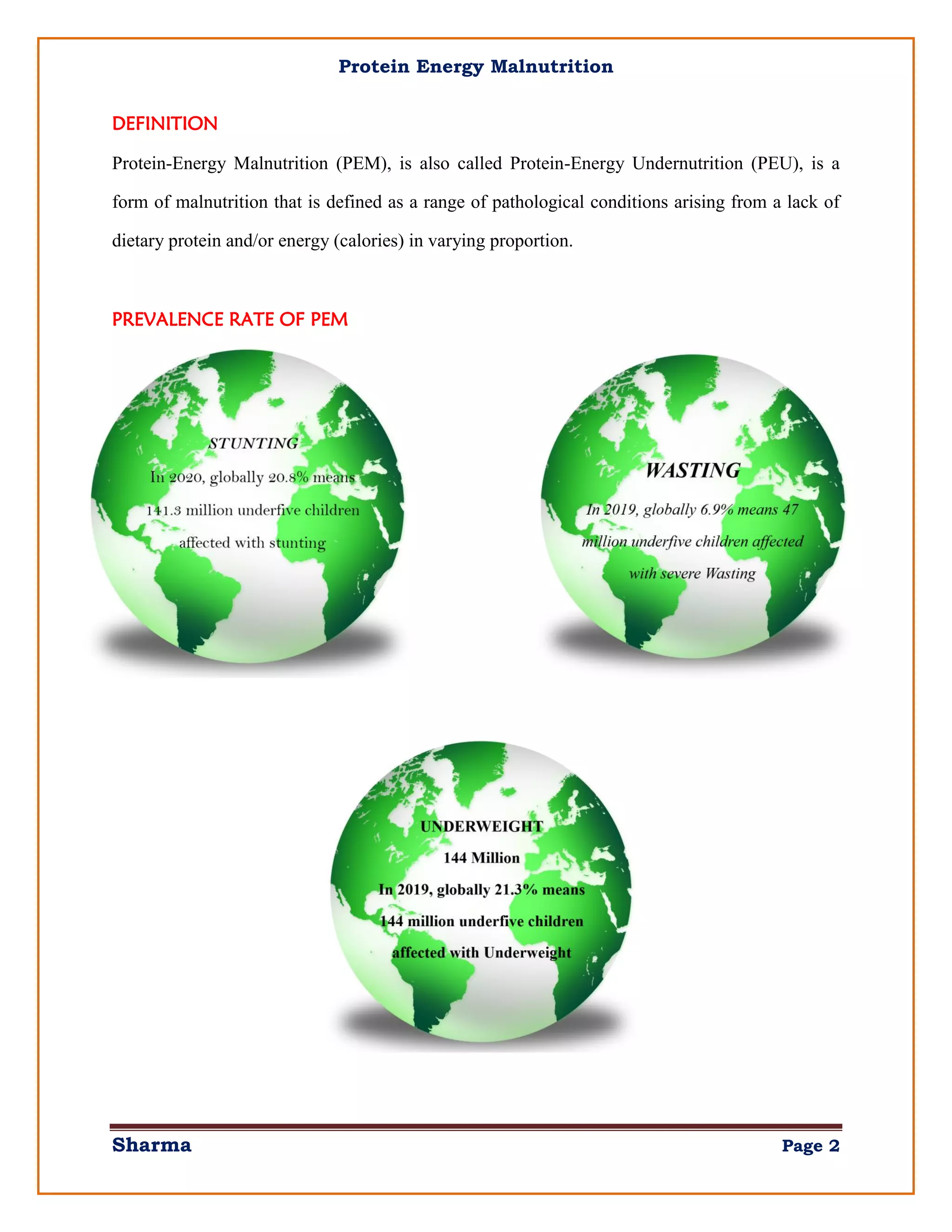 Protein Energy Malnutrition | PDF