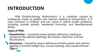 Protein-Energy Malnutrition: Effects on Health and Nutritional ...