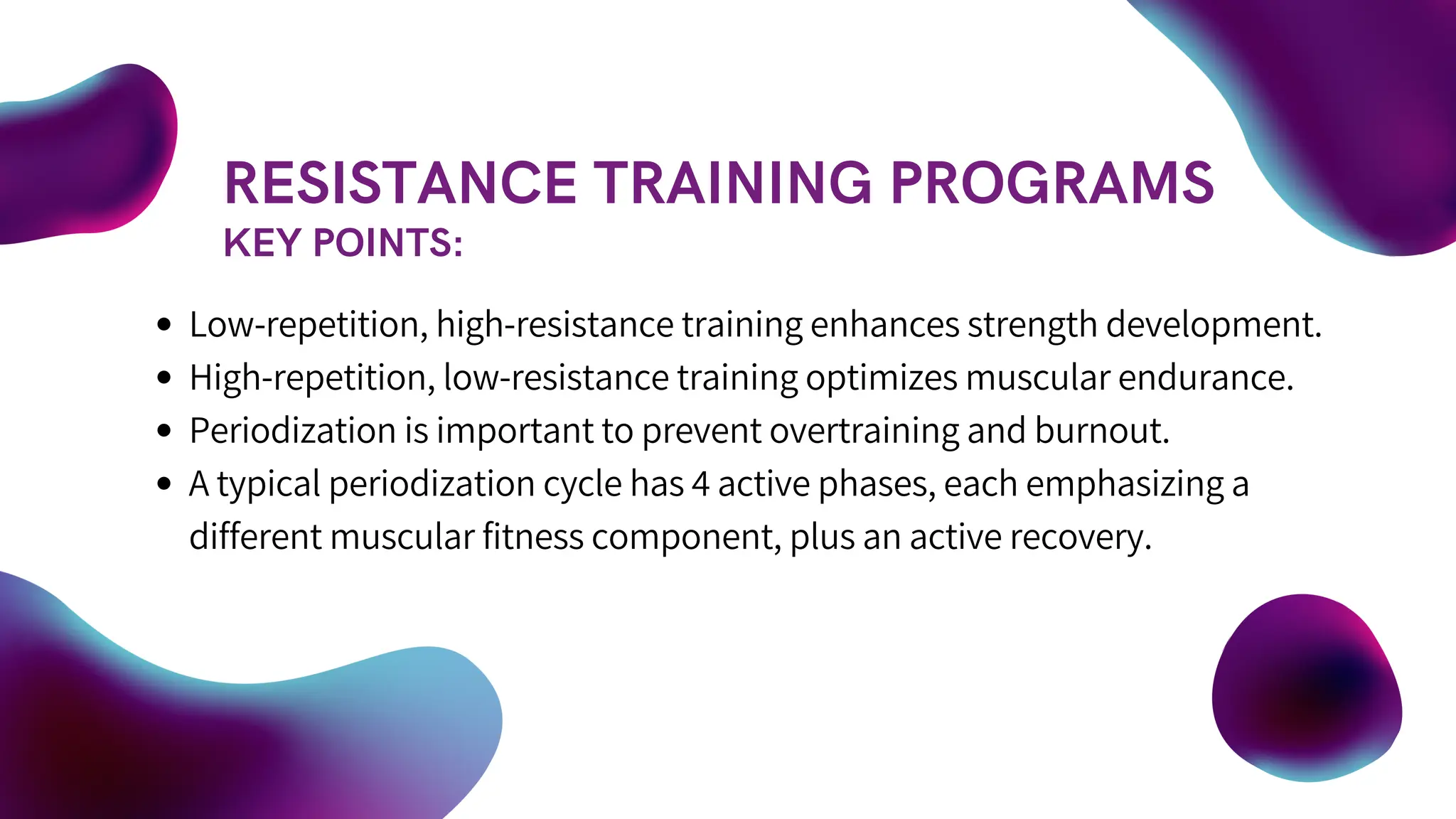 Principle of training exercises Simple report ppt. | PDF | Physical ...