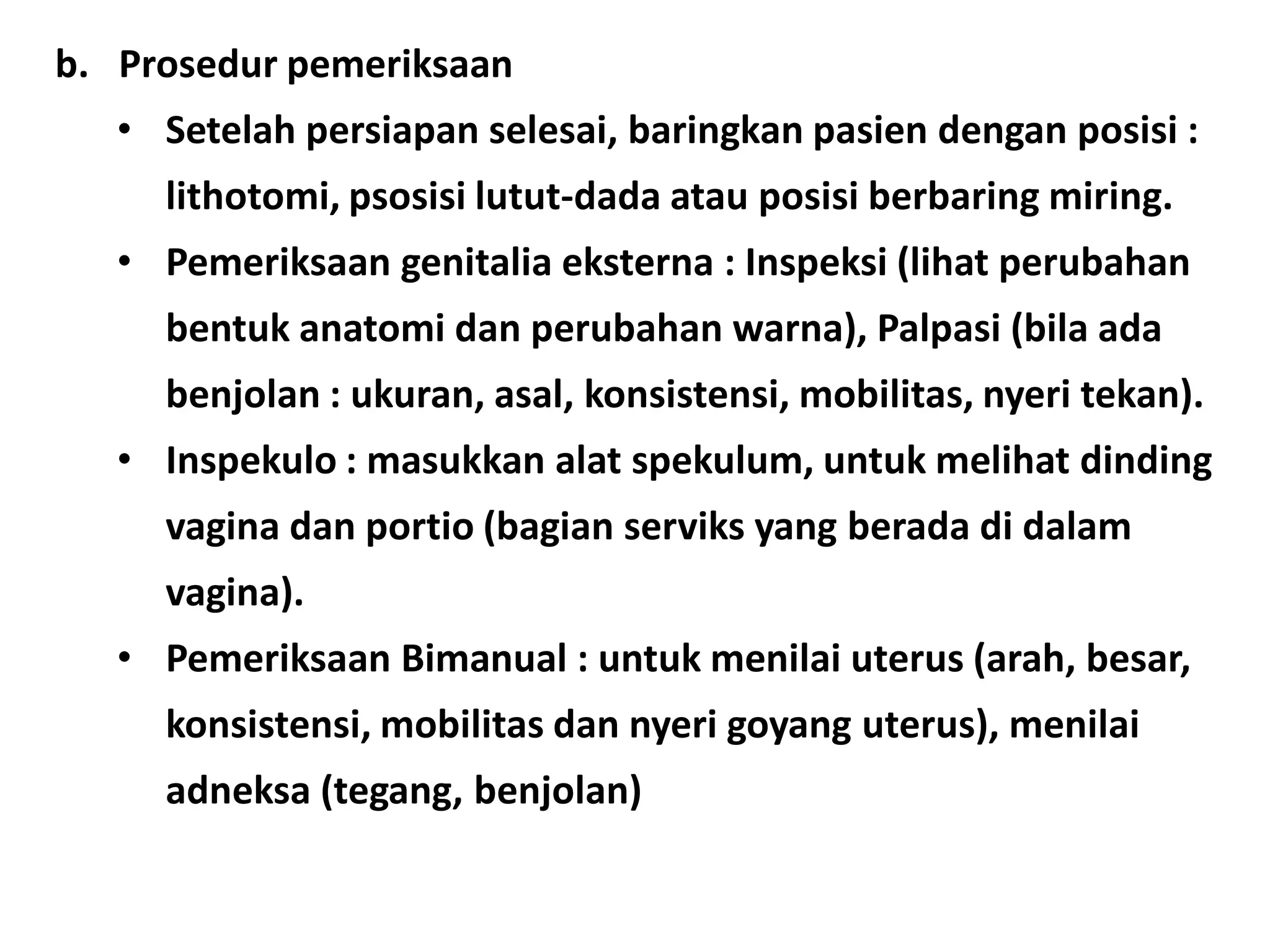 Pemeriksaan Ginekologi | PDF