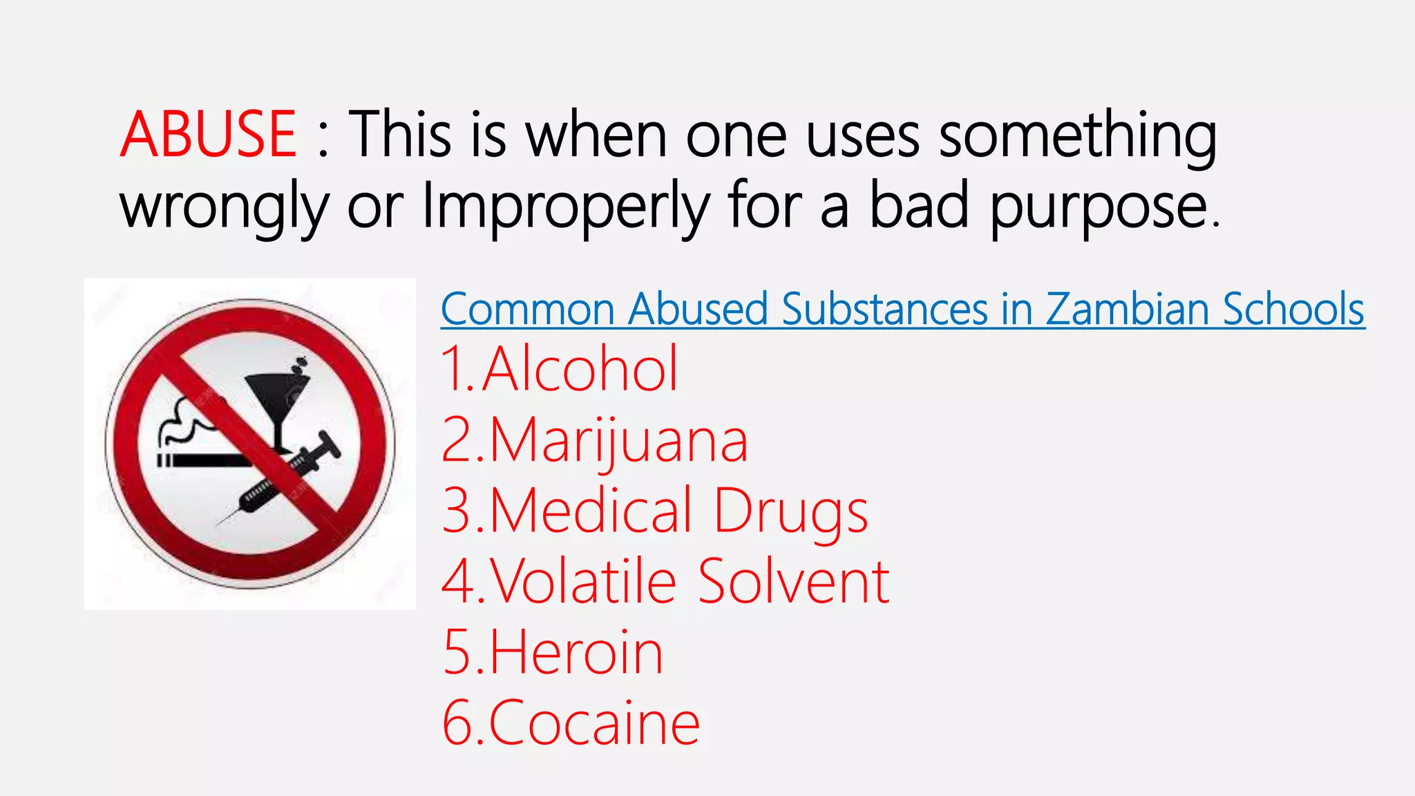 Drug and Alcohol Abuse in schools | PPTX