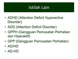 Pemahaman ADHD | PPT