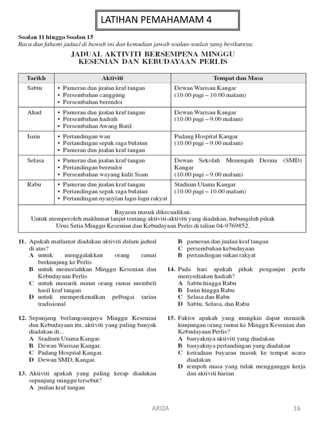 Bahasa Melayu - Pemahaman | PPTX