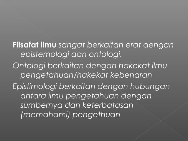 Pemahaman dasar filsafat ilmu | PPT