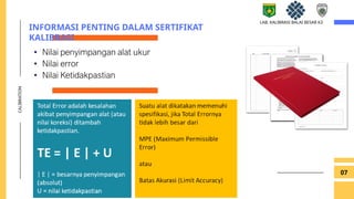 PEMAHAMAN HASIL KALIBRASI- INTERPRETASI SERTIFIKAT.pptx