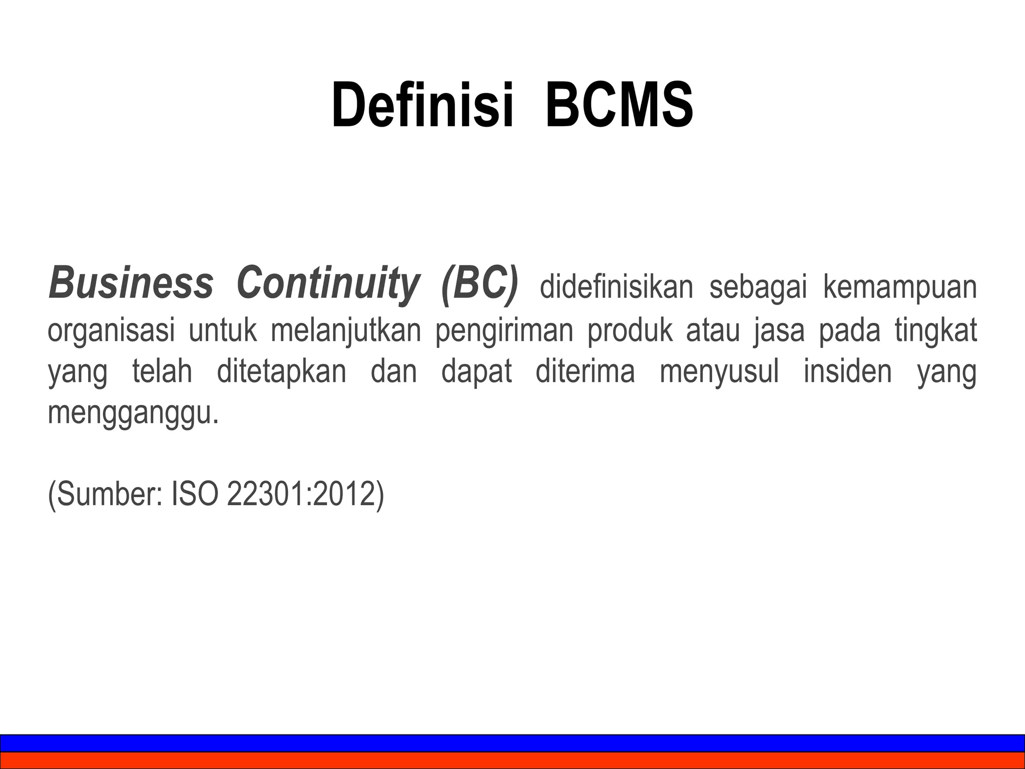 ISO 22301:2019 BCMS Awareness | PDF
