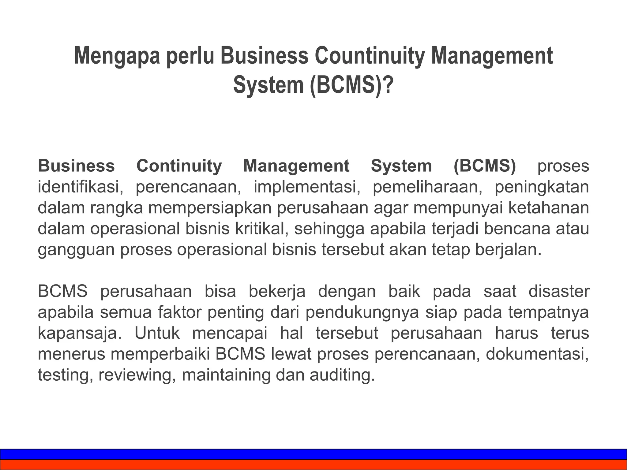 ISO 22301:2019 BCMS Awareness | PDF