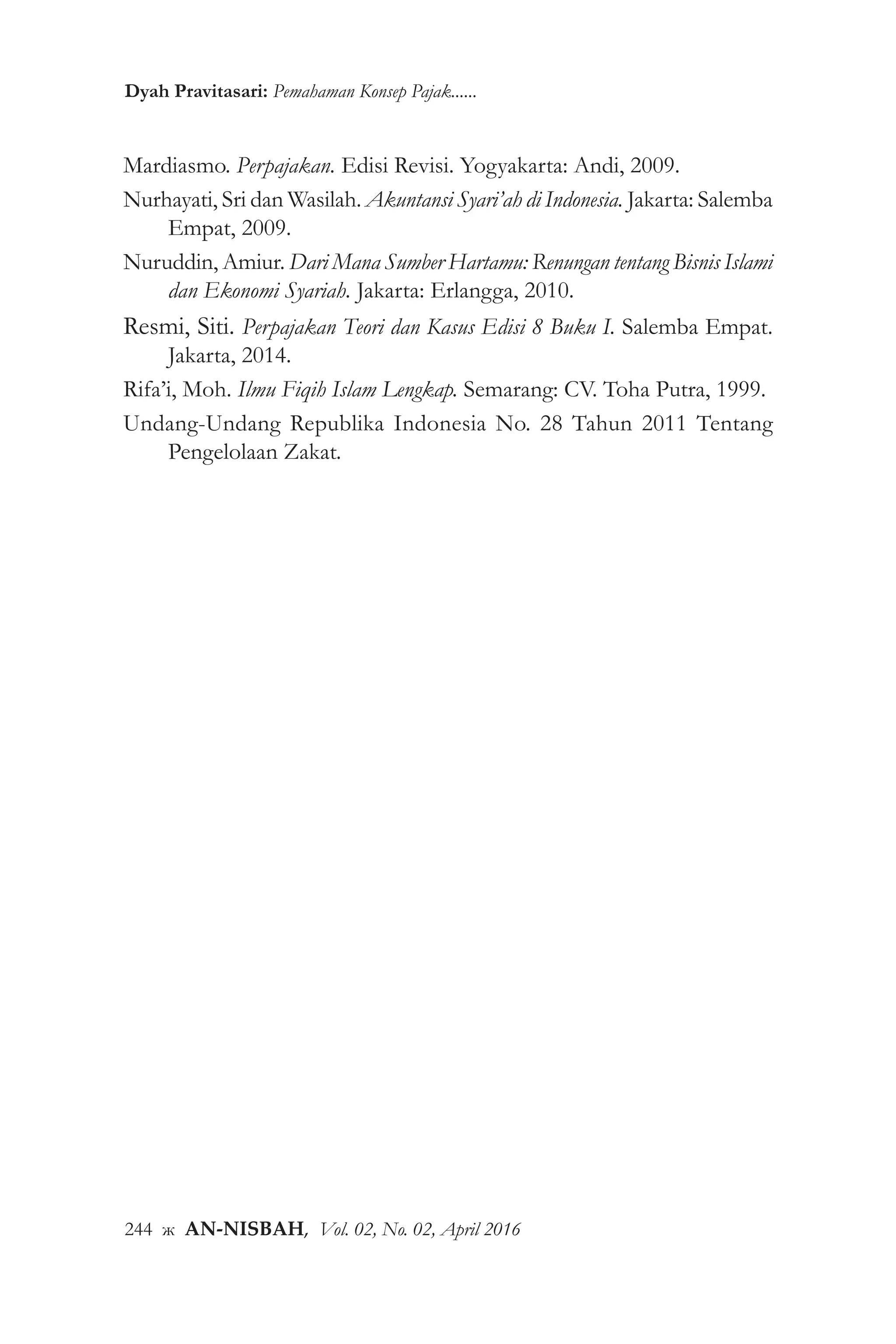 Pemahaman konsep pajak pada zakat | PDF