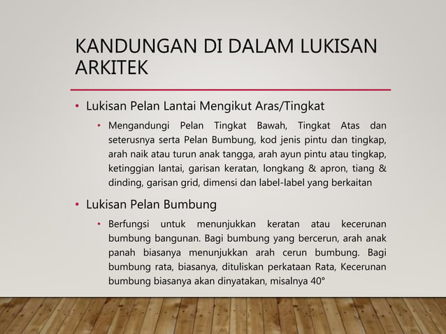 PEMAHAMAN LUKISAN ARKITEK, PELAN SUSUNATUR, DAN SKALA | PPTX