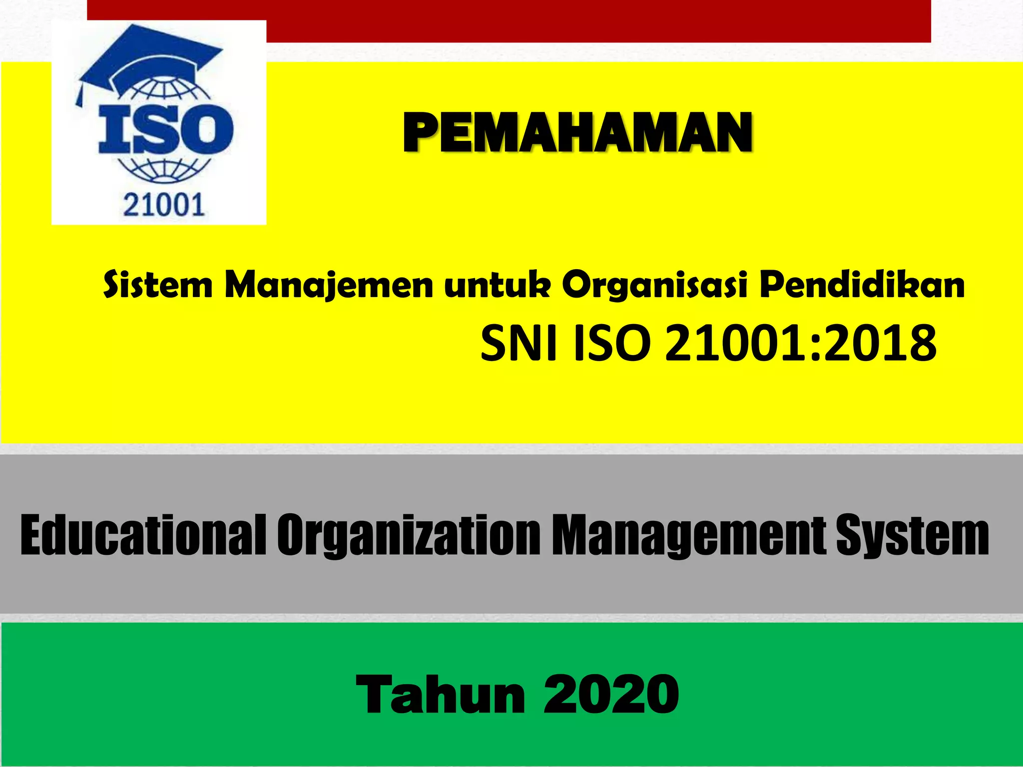 ISO 21001:2018 Educational Organization Management System | PDF