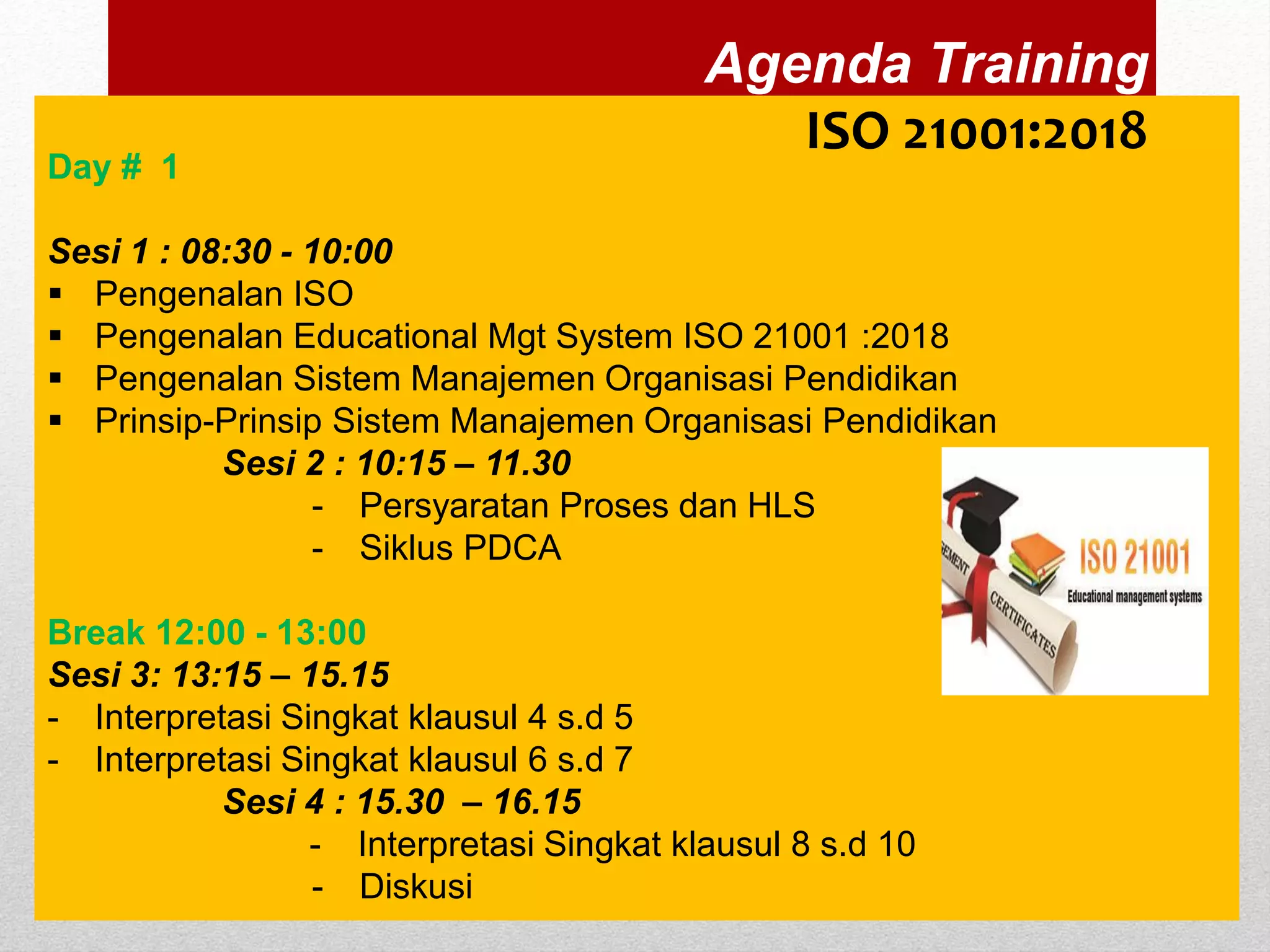 ISO 21001:2018 Educational Organization Management System | PDF