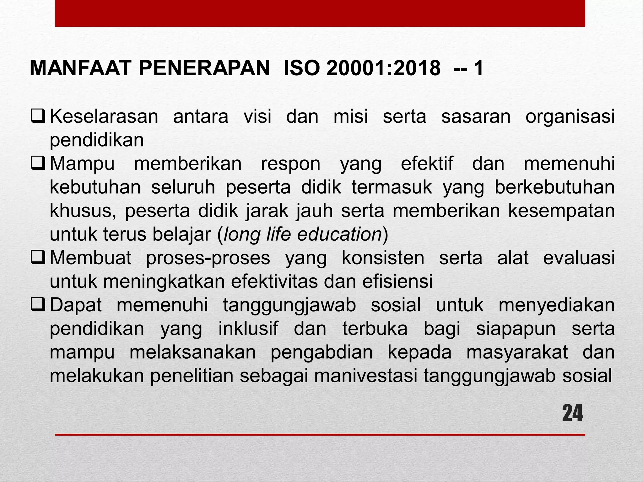 ISO 21001:2018 Educational Organization Management System | PDF