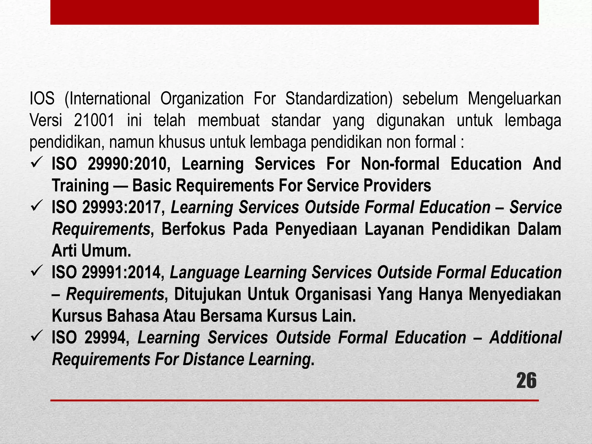 ISO 21001:2018 Educational Organization Management System | PDF