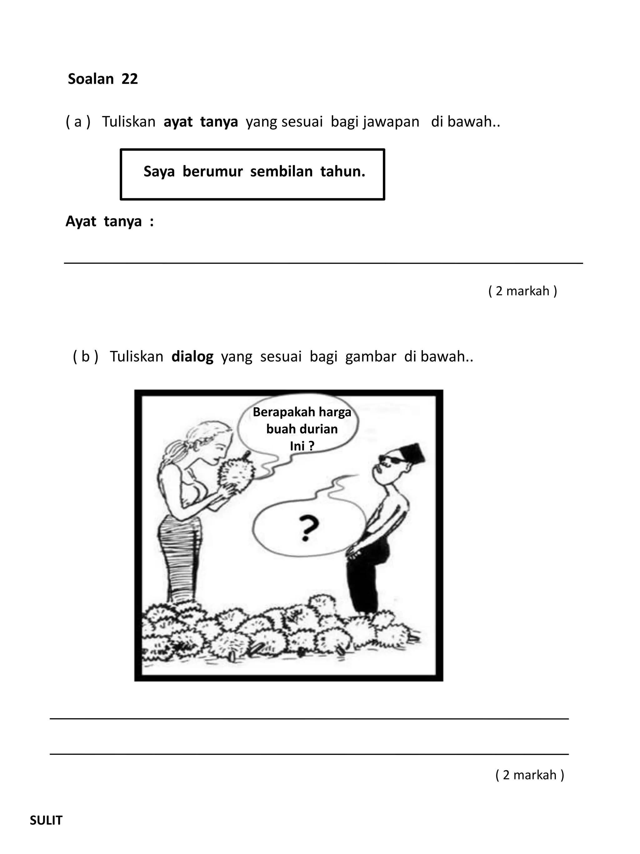 Soalan Pemahaman Bahasa Melayu Tahun 3 | PPTX