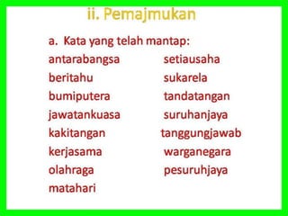 Bahasa Melayu Thn 4 : Pemajmukan | PPTX