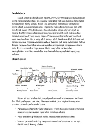Pemakaian Steam Shower pada Press Section (Paper Machine) | PDF